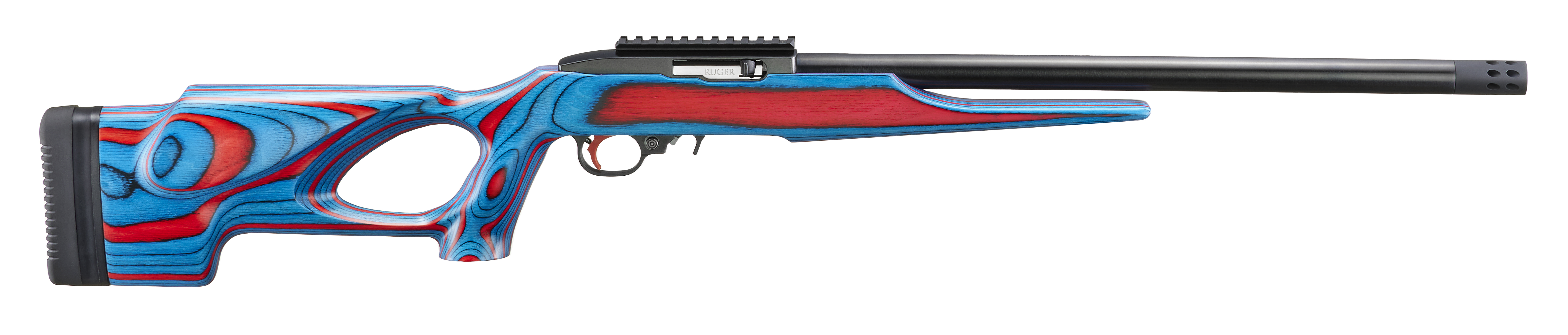 10/22 USA SHOOTING 22LR 18" 31180 | BLUE/RED LAMINATE STK - Semi Auto ...