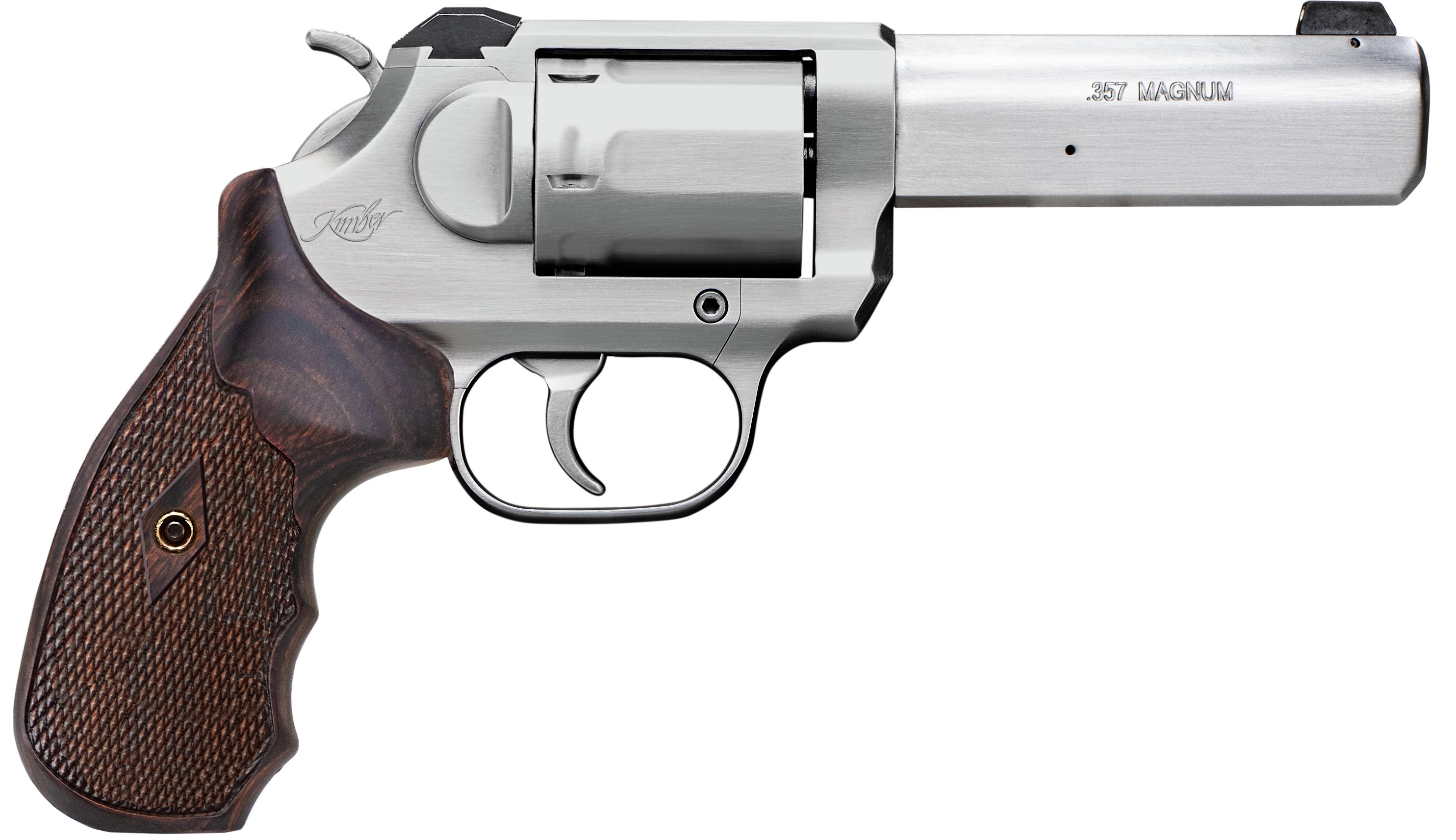 Kimber 3400031 K6S 357 Magnum 4" Engraved Over Brush Stainless Revolver ...