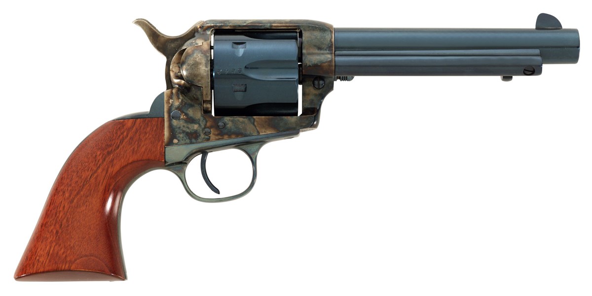 TAYLORS & COMPANY CATTLEMAN 357MAG BL/WD 5.5in. - Revolvers at ...