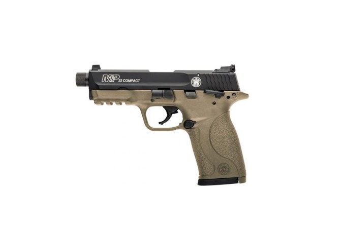 Smith&Wesson M&P 22 Compact Threaded Barrel S&W M&P22C FDE/Black - Semi ...