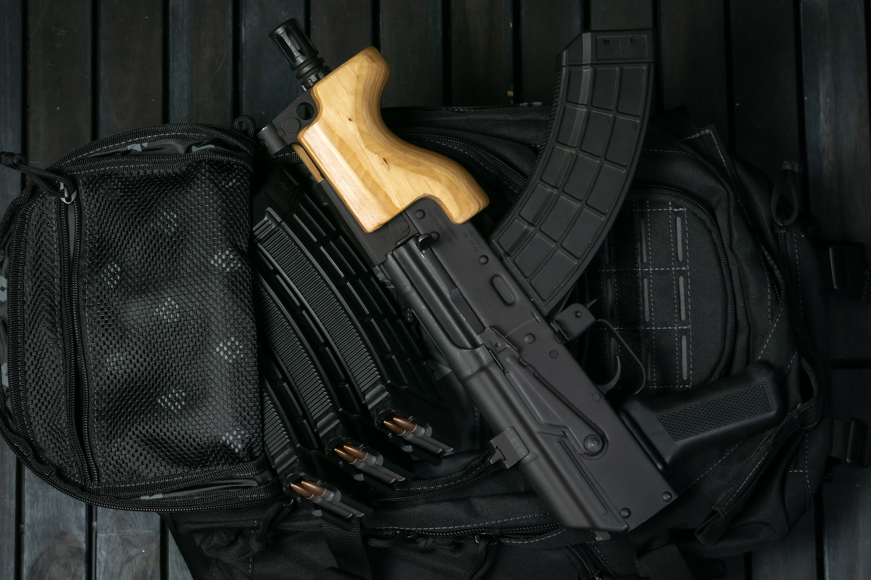 MICRO DRACO 7.62X39 BLACK PKG AWS BACKPACK | 4 MAGAZINES - Semi Auto Pistols at GunBroker.com ...