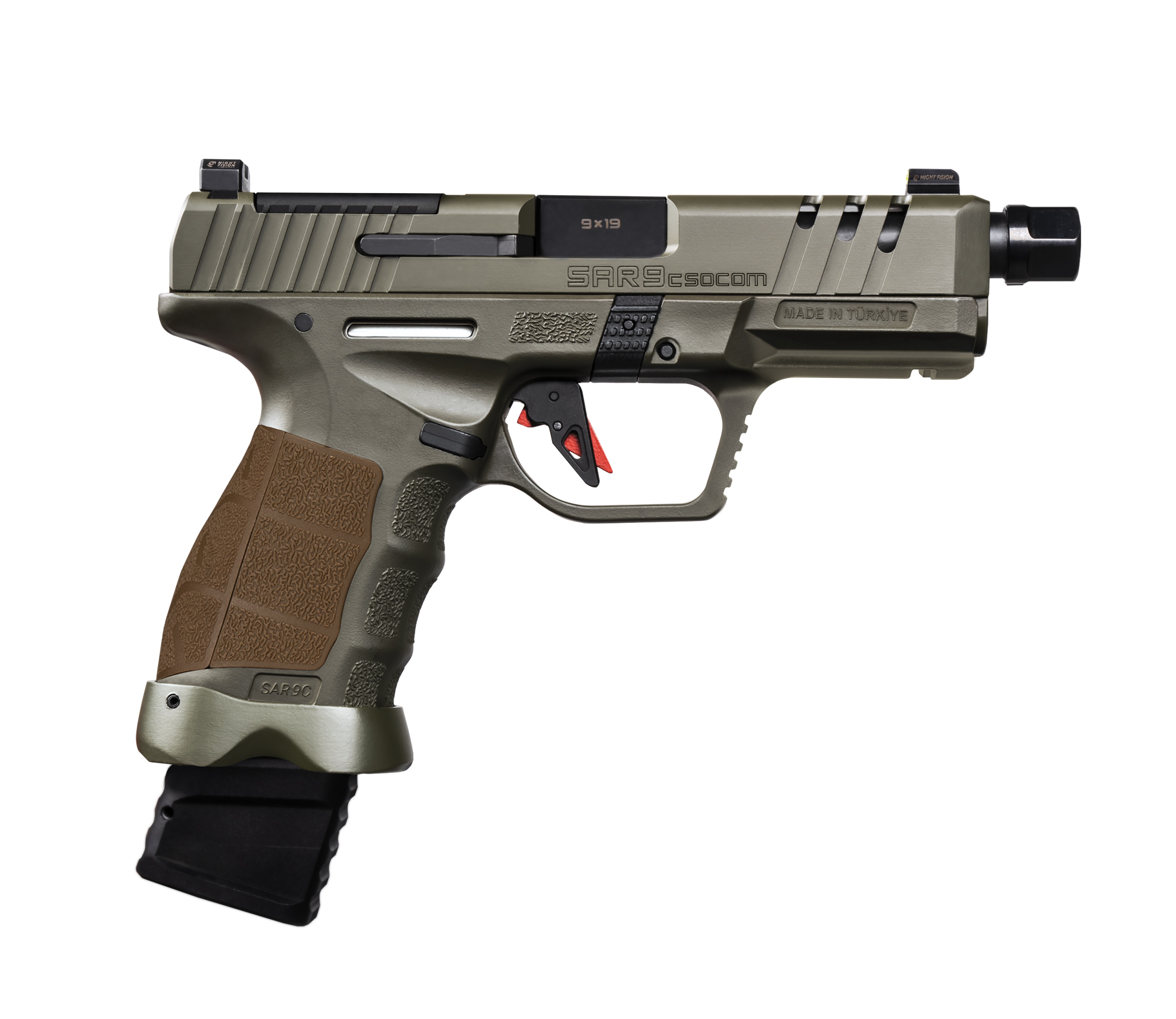 SAR FIREARMS SAR9 SOCOM CPT 9MM ODG 4.5in. TB - Semi Auto Pistols at ...